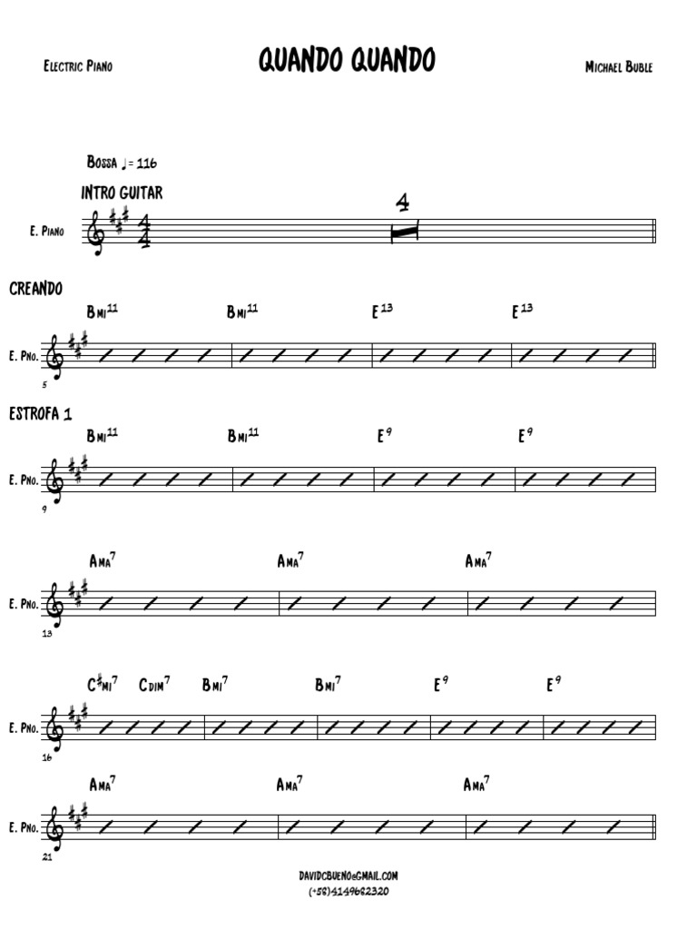 Quando Quando - E. Piano | PDF