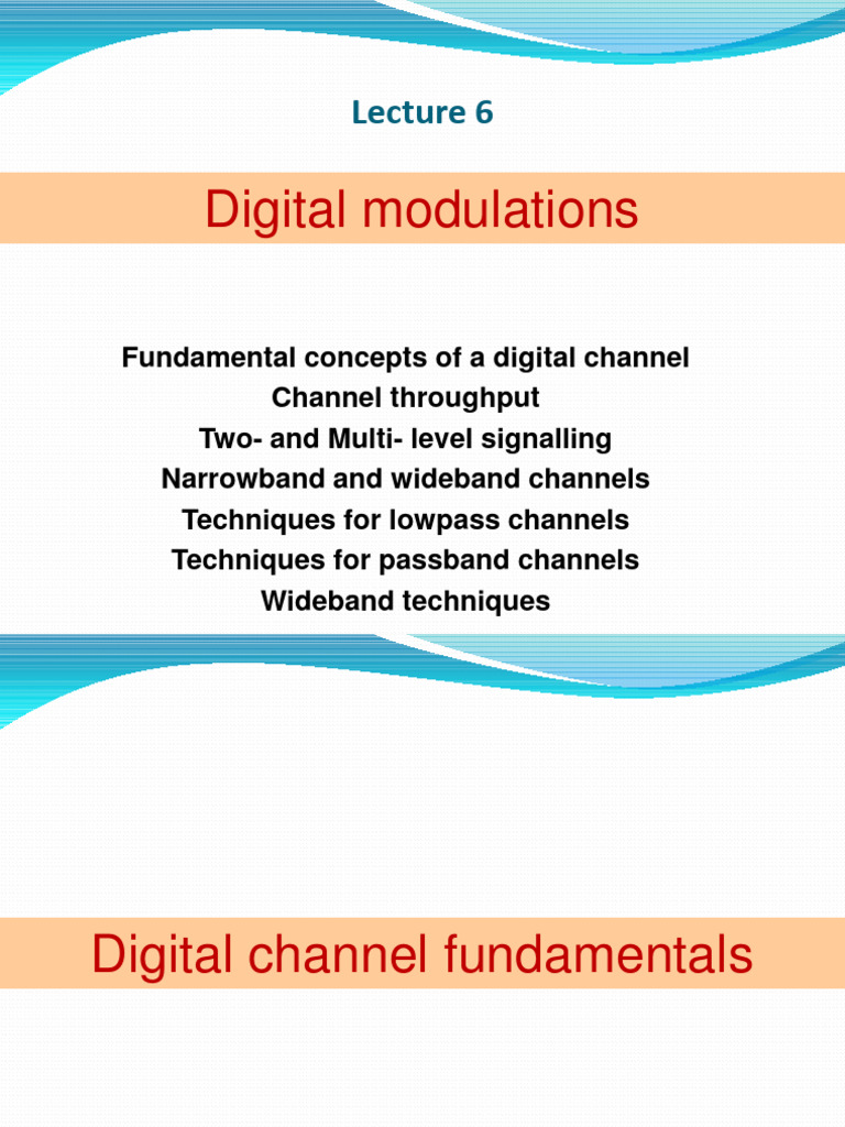 Digital Modulations | PDF | Modulation | Digital Technology
