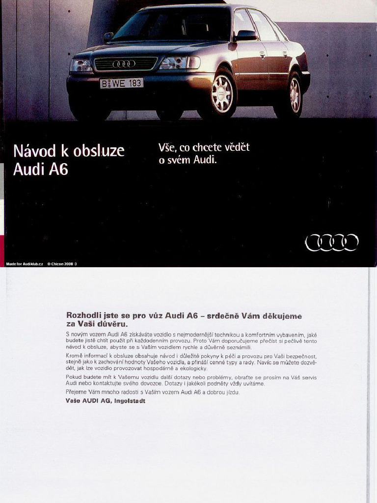 Manual A6 c4 1994 CZ | PDF