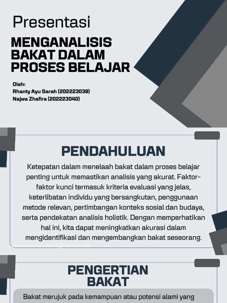 Analisis Bakat Sosial dalam Belajar | PDF | Karier & Perkembangan