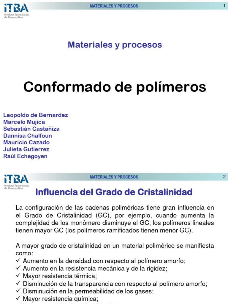 15-Conformado de Polímeros 2022 | PDF | Polímeros | Extrusión
