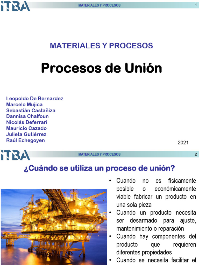 11 - Procesos de Unión - 2021 | PDF | Soldadura | Construcción