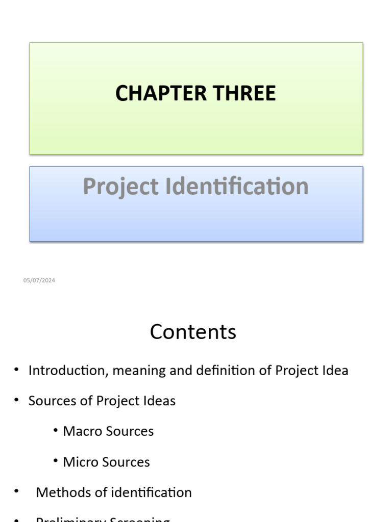 Project Identification Methods and Sources | PDF | Swot Analysis | Economies