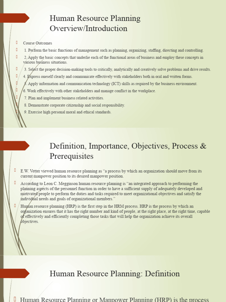 Human Resource Management Lesson 1 | PDF | Human Resources | Human ...