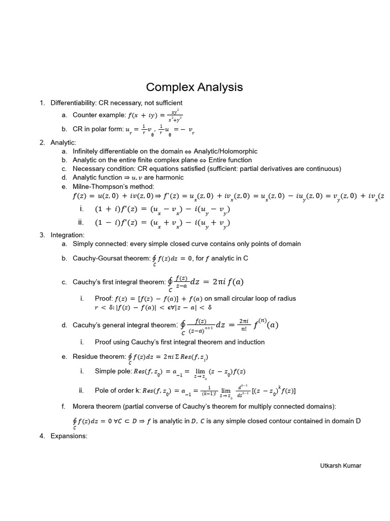 Maths P2 Sheet | Download Free PDF | Holomorphic Function | Field (Mathematics)