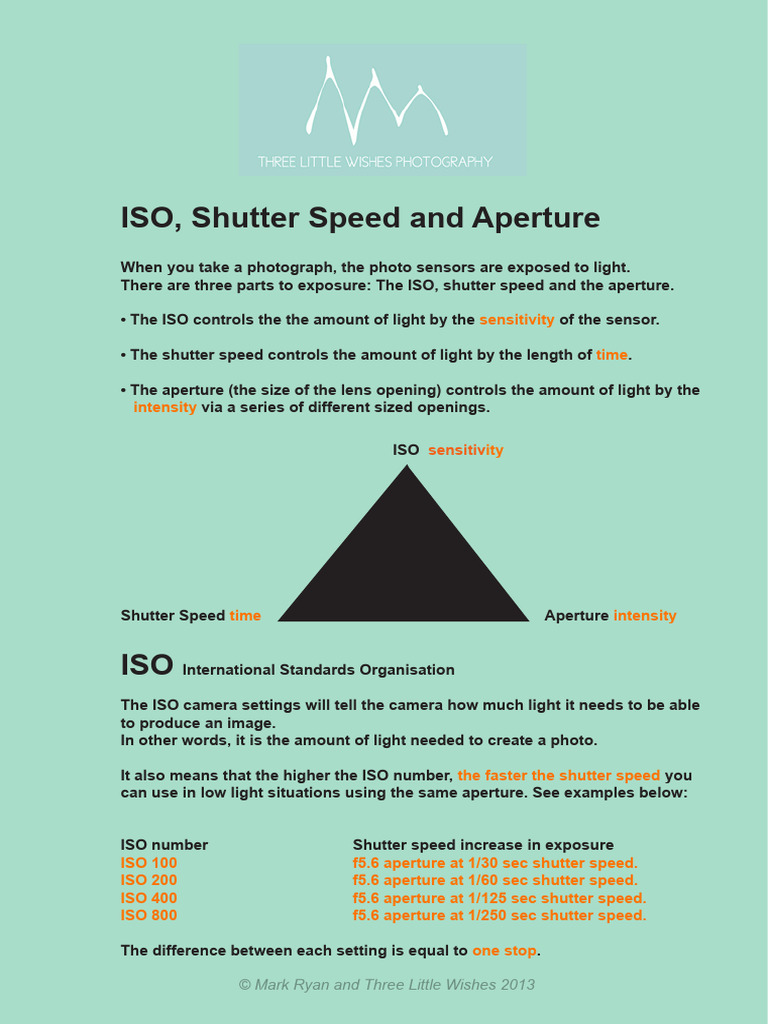 Camera Settings for Sports Photography | PDF | Shutter Speed | Film Speed