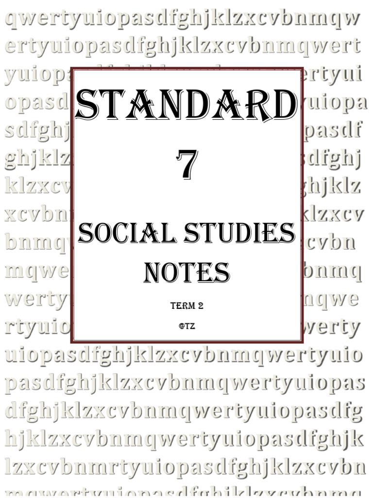 Soc Studied STD 7 Notes Term 2 | PDF | Corruption | Governance