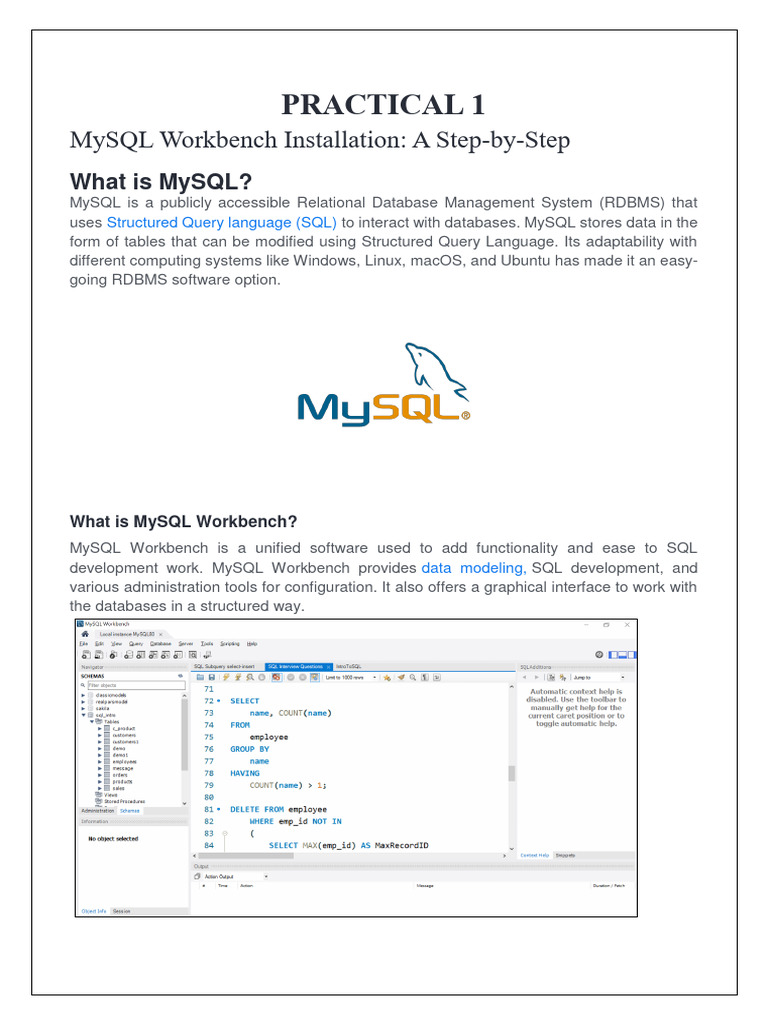 RDBMS Complete Practical | PDF | My Sql | Databases RDBMS Complete Practical | PDF | My Sql | Databases