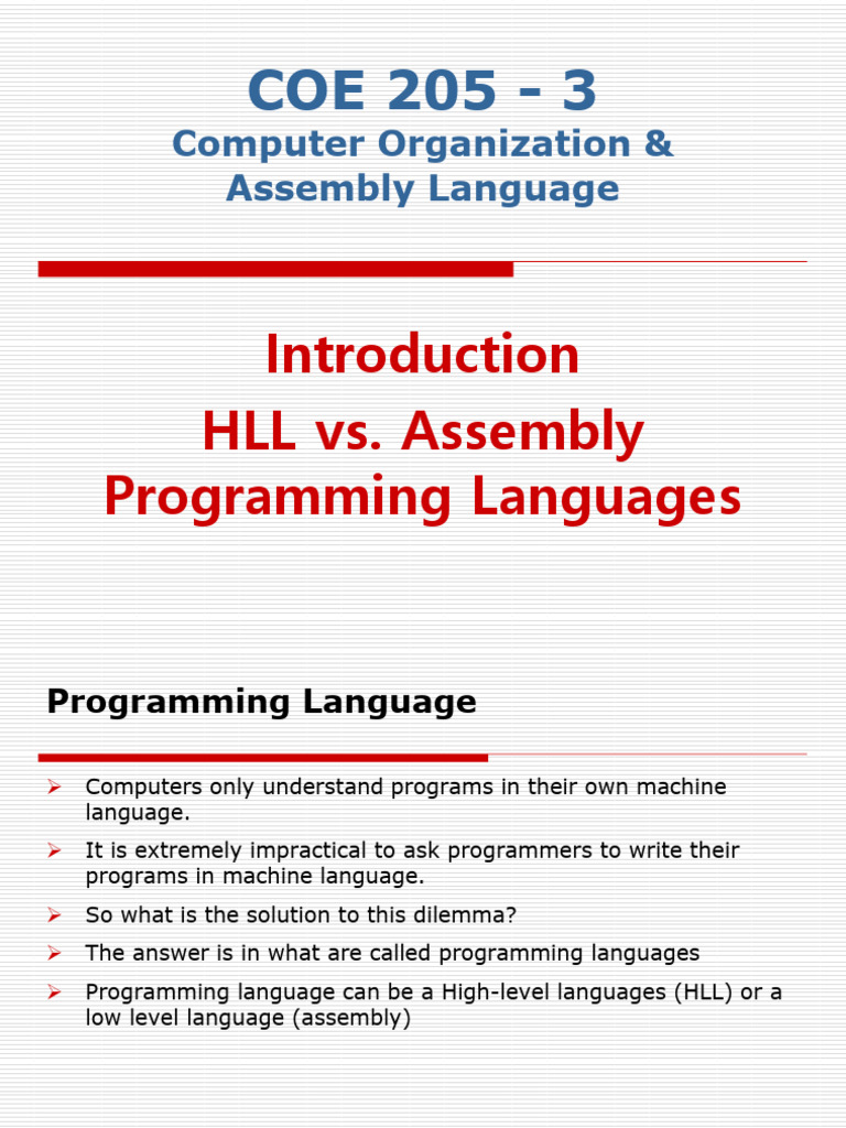 Lec 01 | PDF | Assembly Language | Data Type Lec 01 | PDF | Assembly Language | Data Type