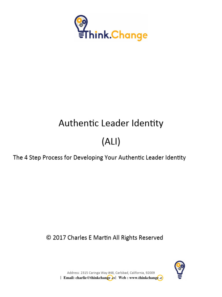Develop Your Authentic Leader Identity | PDF | Thought | Mind