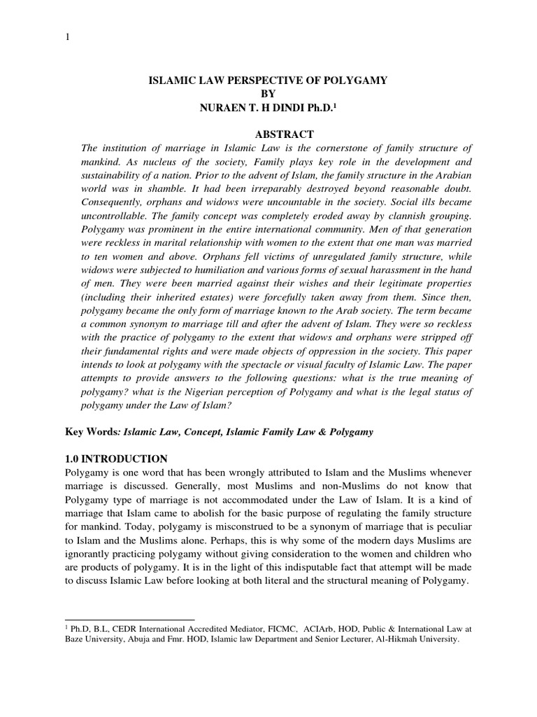 Islamic Law on Polygamy Explained | PDF | Polygamy | Marriage