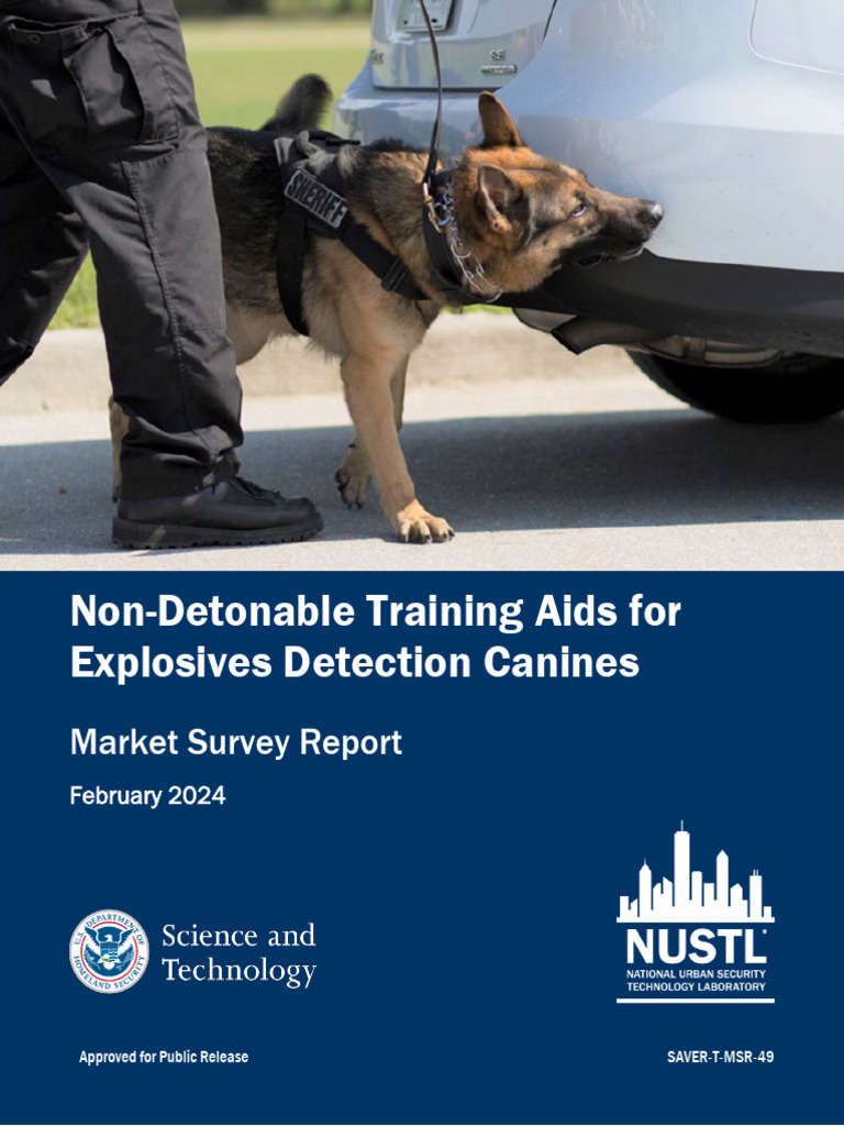 Non-Detonable Training Aids for Explosives Detection Canines | PDF | Explosion