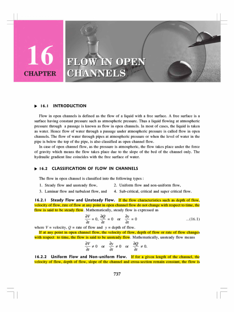 Open Channel | PDF | Fluid Dynamics | Reynolds Number