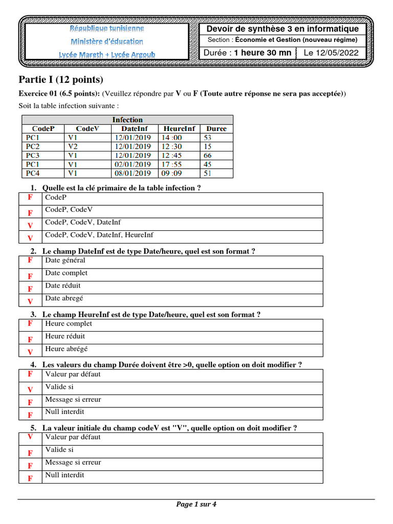 Correction Ds3 Nouveau Régime Pdf Informatique