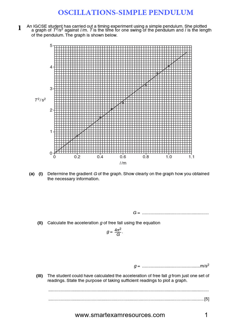 1.0.0-Oscillations-Simple pendulum-Set-2-qp-ms | PDF | Pendulum | Oscillation