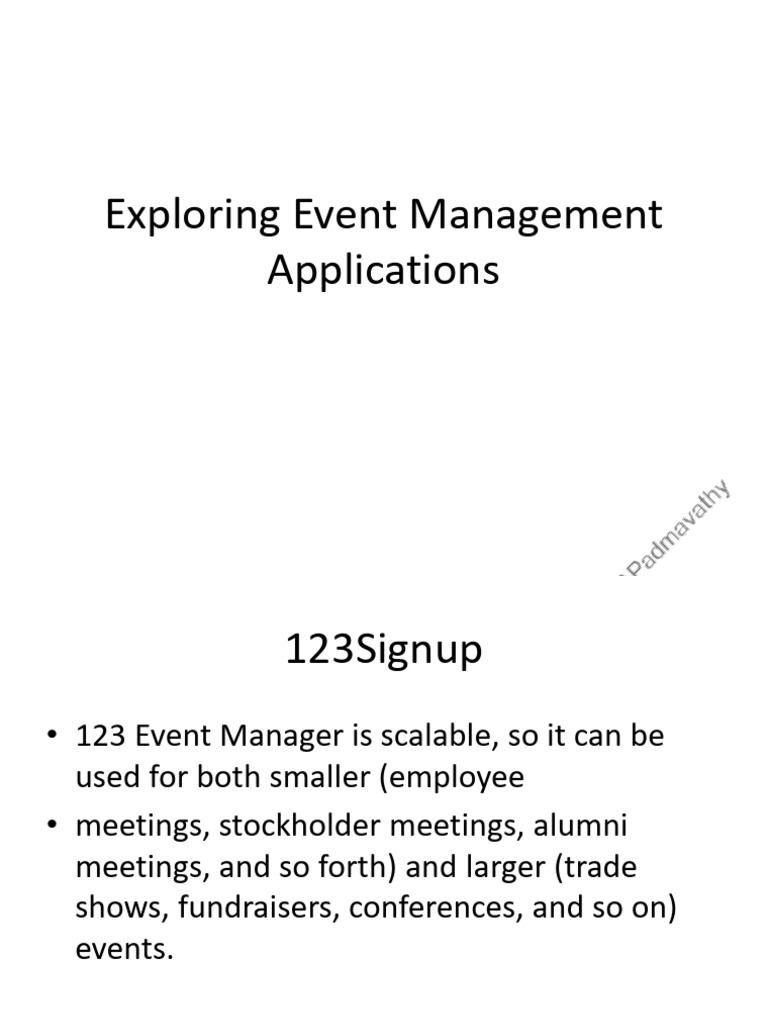 Event Management | Download Free PDF | World Wide Web | Internet & Web