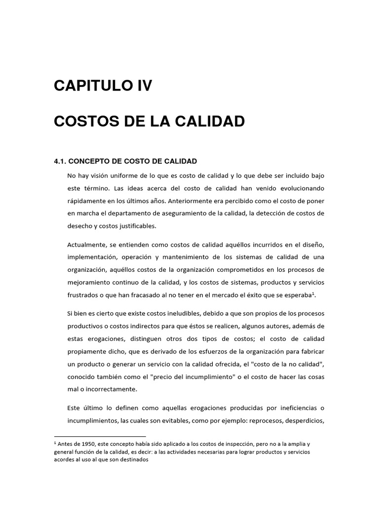 Costos de Calidad en Organizaciones | PDF | Calidad (comercial) | Costo