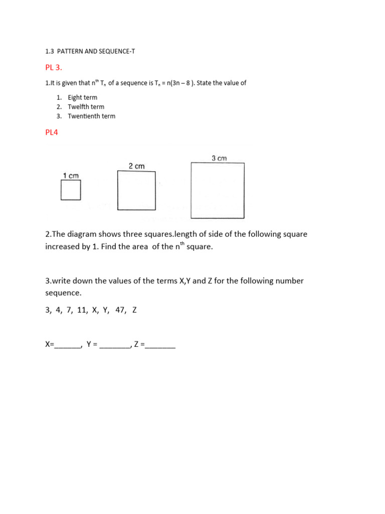 Sequence and Pattern Calculations | PDF