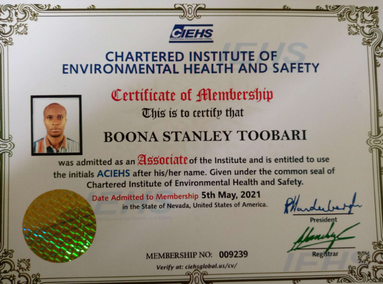 Boona Charted Institute of HSE Nevada | PDF