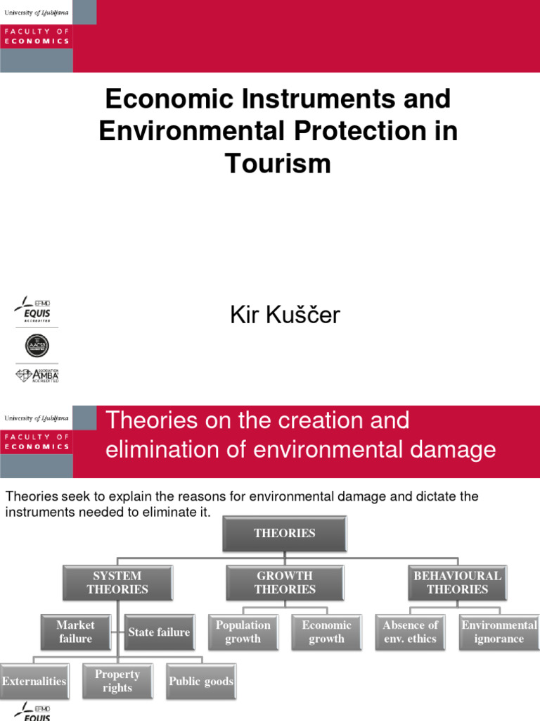 Economic Instruments and Environmental Protection in Tourism | PDF ...