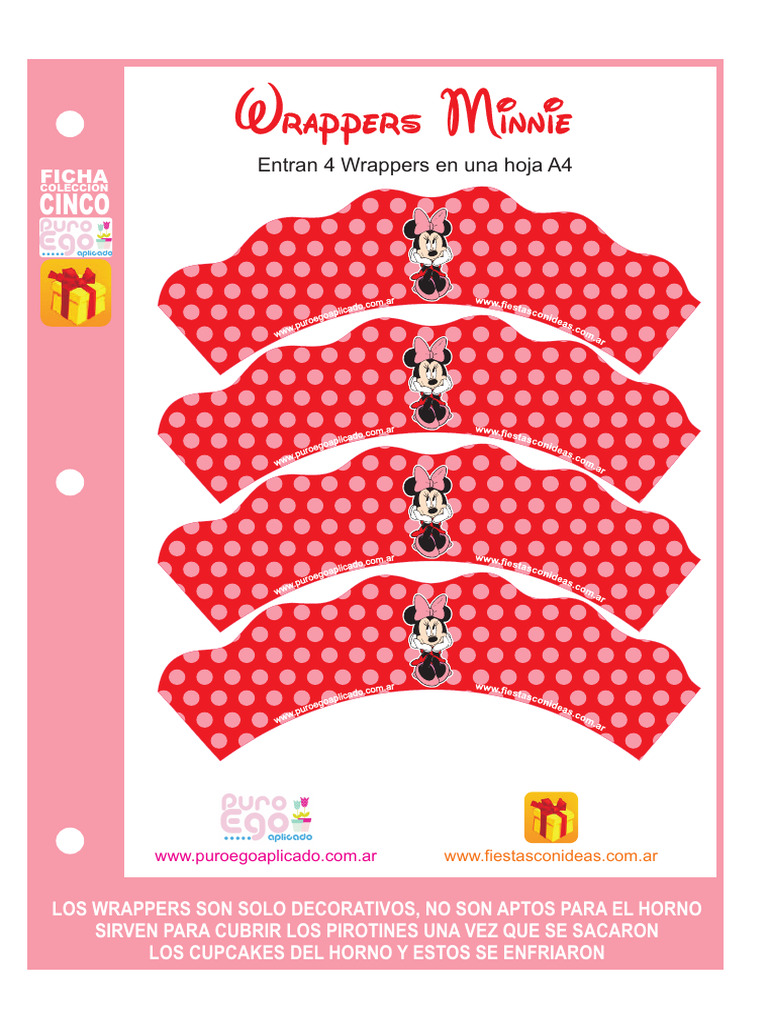 Minnie Wrappers Cupcakes | PDF