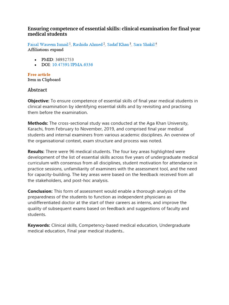 Ensuring Competence of Essential Skills | PDF