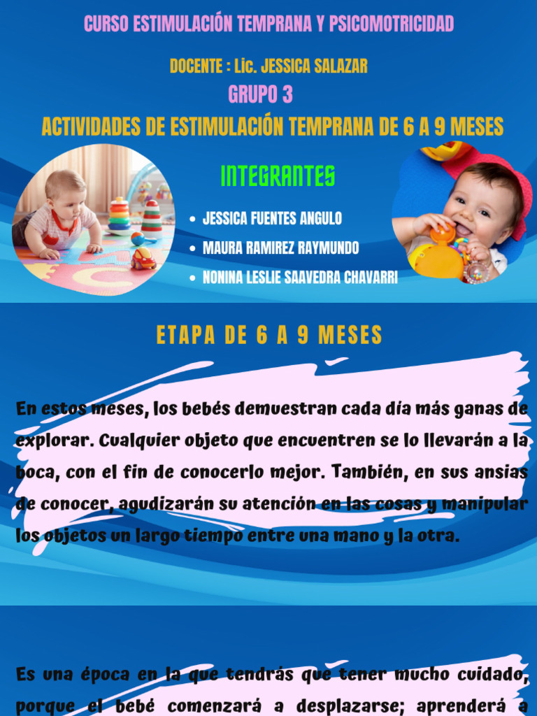 Presentacion Grupo3 Act.estim 6 a 9 Meses | PDF