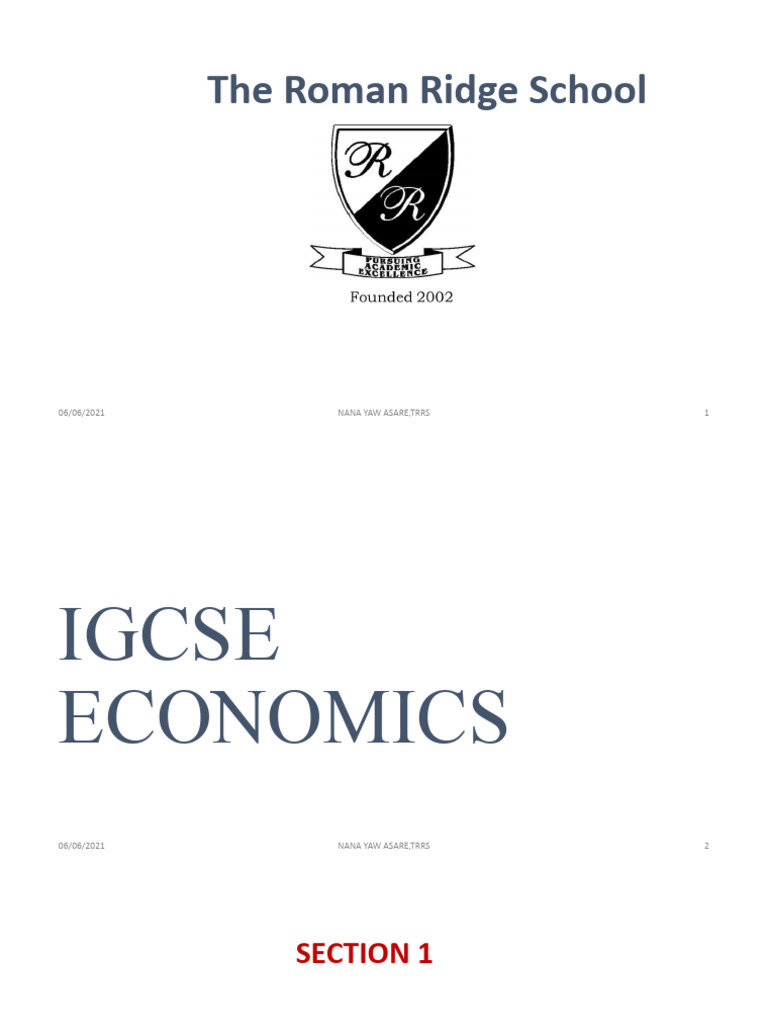 t1.3 Igcse Econs Opportunity Cost | PDF | Opportunity Cost | Economics