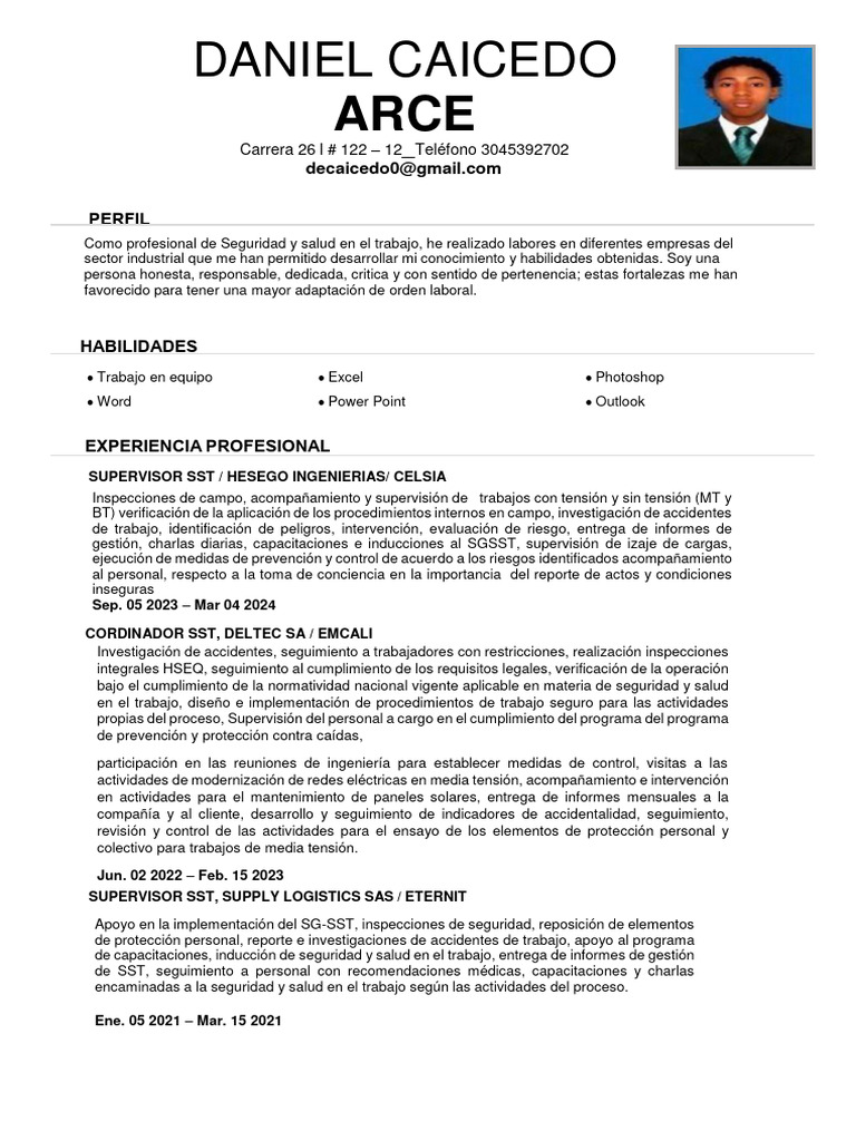 Hoja de Vida DC | PDF