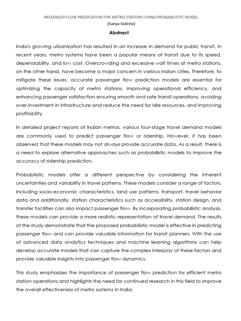 Batch 2021-23 Abstracts | PDF | Parking | Transport