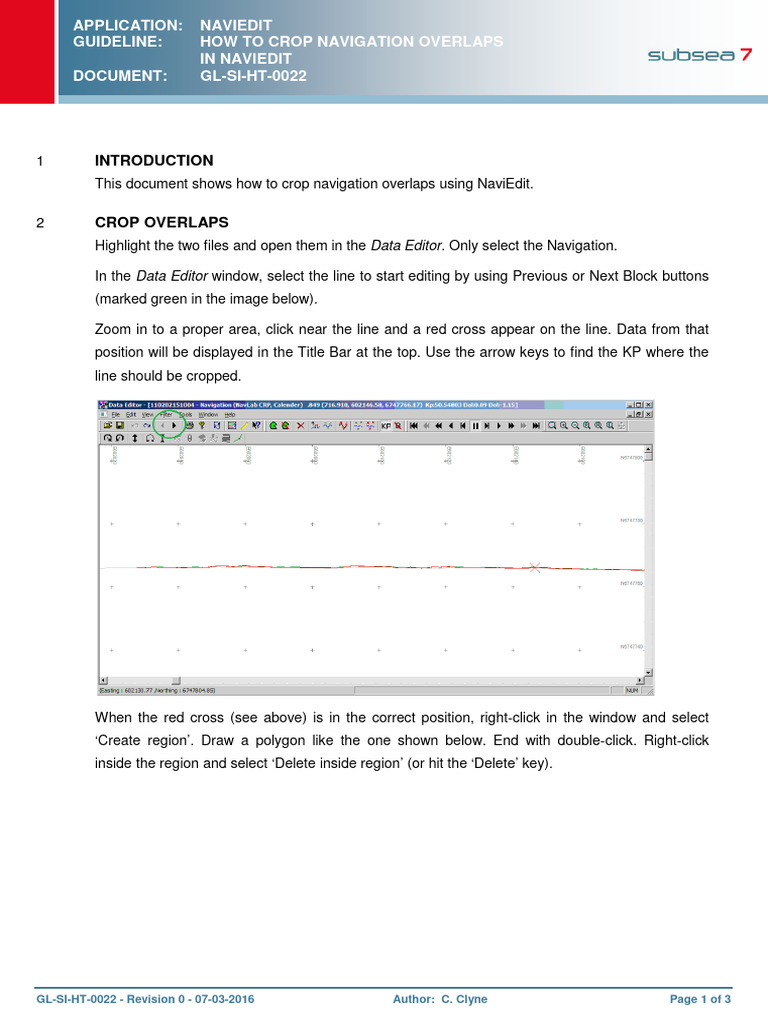 GL-SI-HT-0022 - How To Crop Navigation Overlaps in NaviEdit | PDF ...