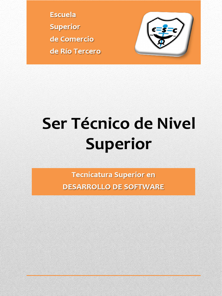 Ser Tecnico de Nivel Superior - Cuadernillo 2024 - DESARROLLO DE SOFTWARE 137186902196 | PDF ...