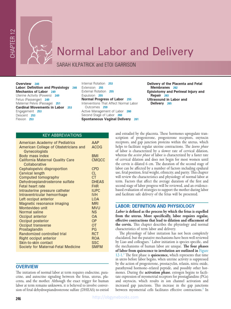 Gabbes Obstetrics Parto | PDF | Childbirth | Pelvis