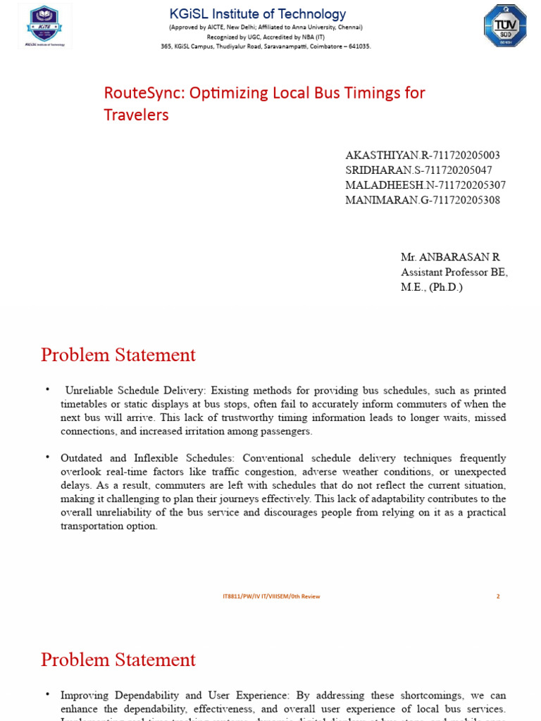 Route Sync | PDF | Public Transport | Bus