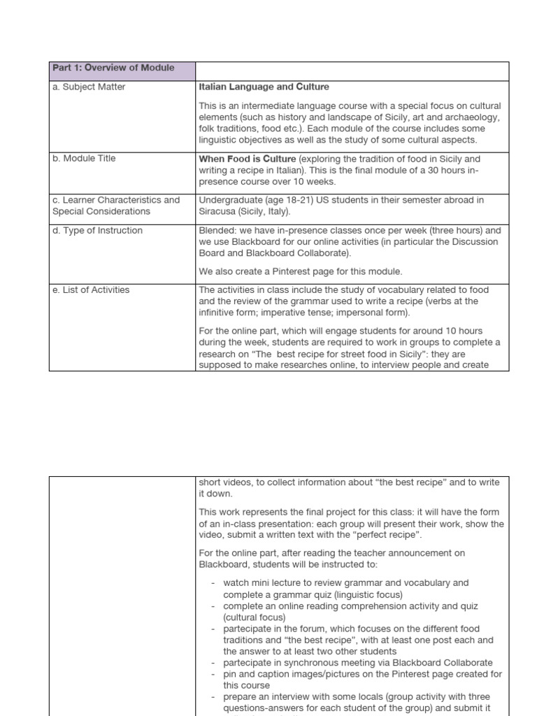 When Food Is Culture Exploring The Tradi | PDF | Learning | Reading ...