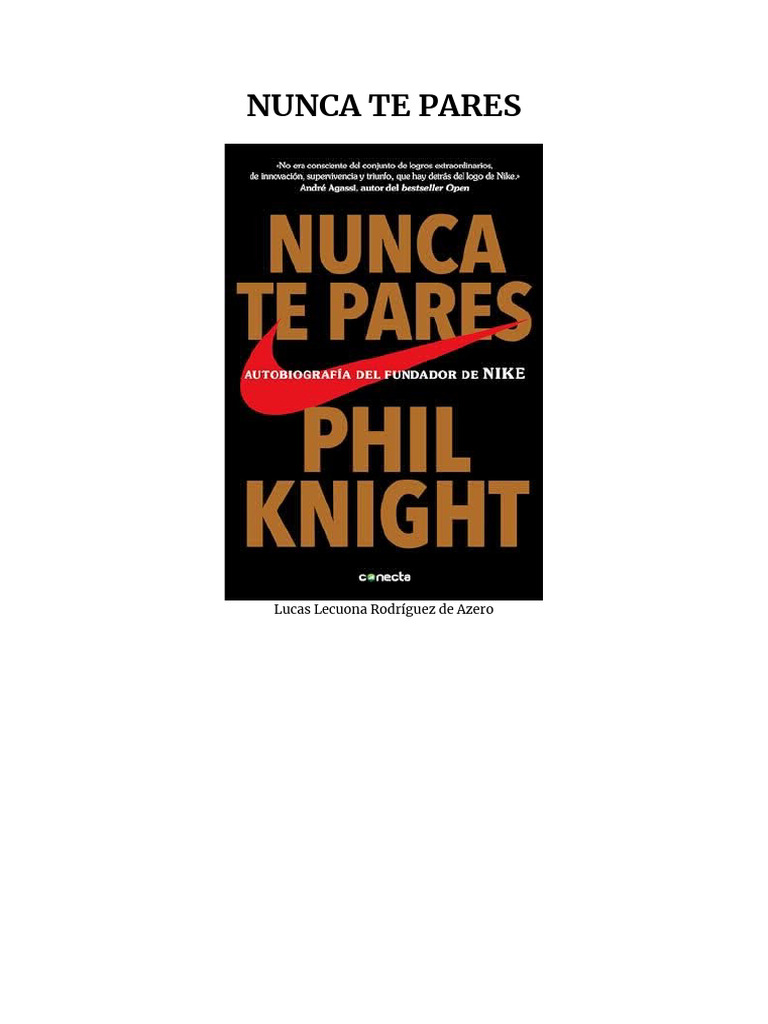 Nunca Te Pares | PDF | Nike