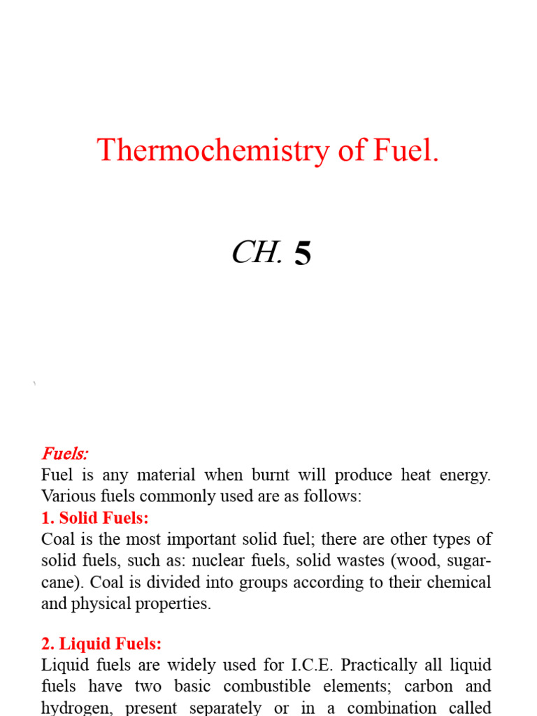 CH-6 Fuel and Combustion. | PDF | Fuels | Combustion