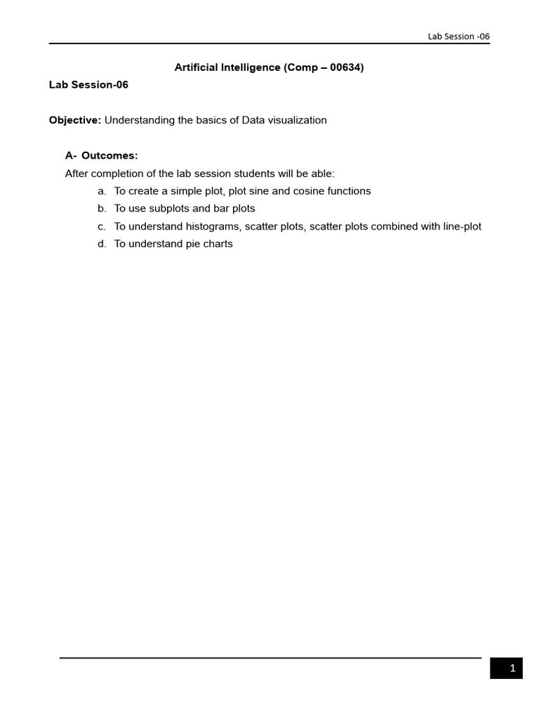 AI Lab 06 Lab Tasks | PDF | Pie Chart | Histogram