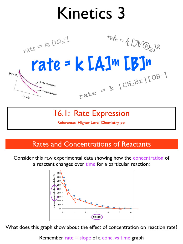 PDF Kinetics 3 Rate Expressions (2024) | PDF | Reaction Rate Constant ...