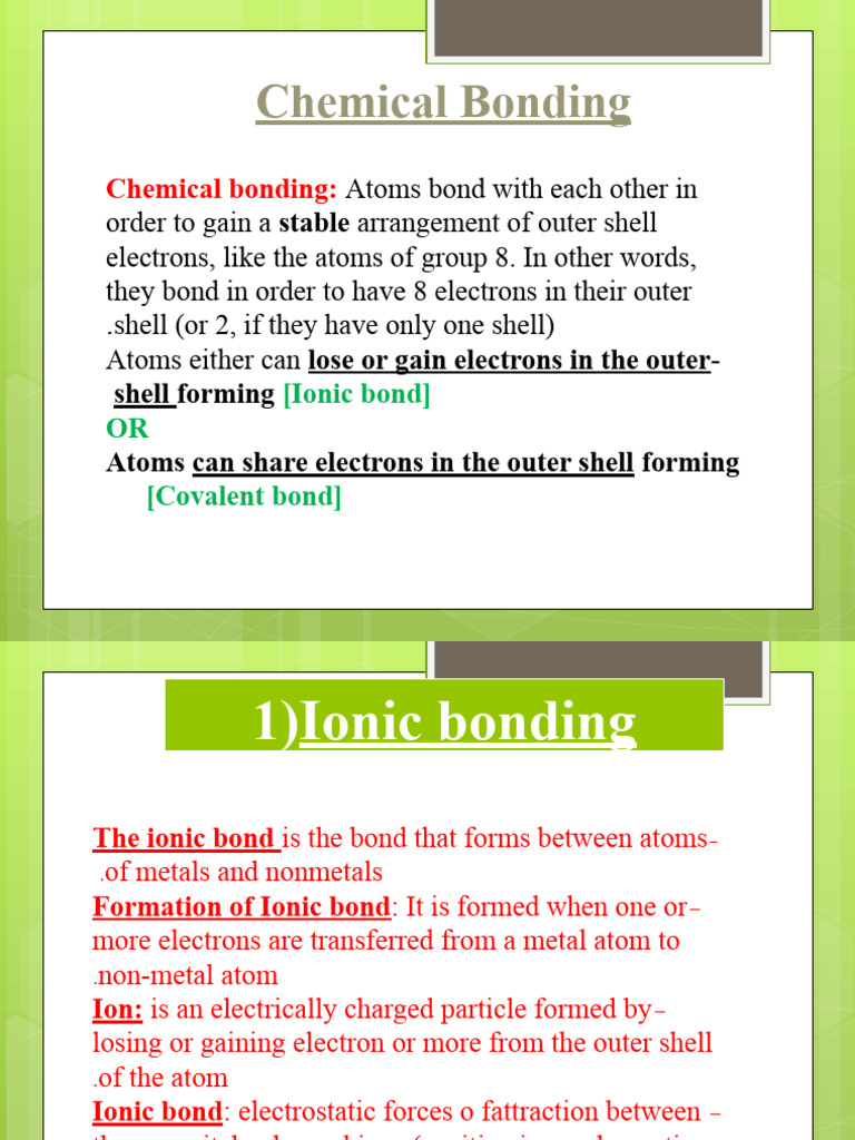 Understanding Ionic and Covalent Bonds | PDF | Ion | Ionic Bonding