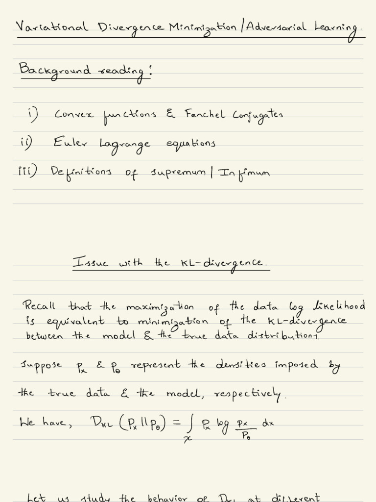 Lecture 4 - Variational Divergence Minimization or Adversarial Learning | Download Free PDF ...