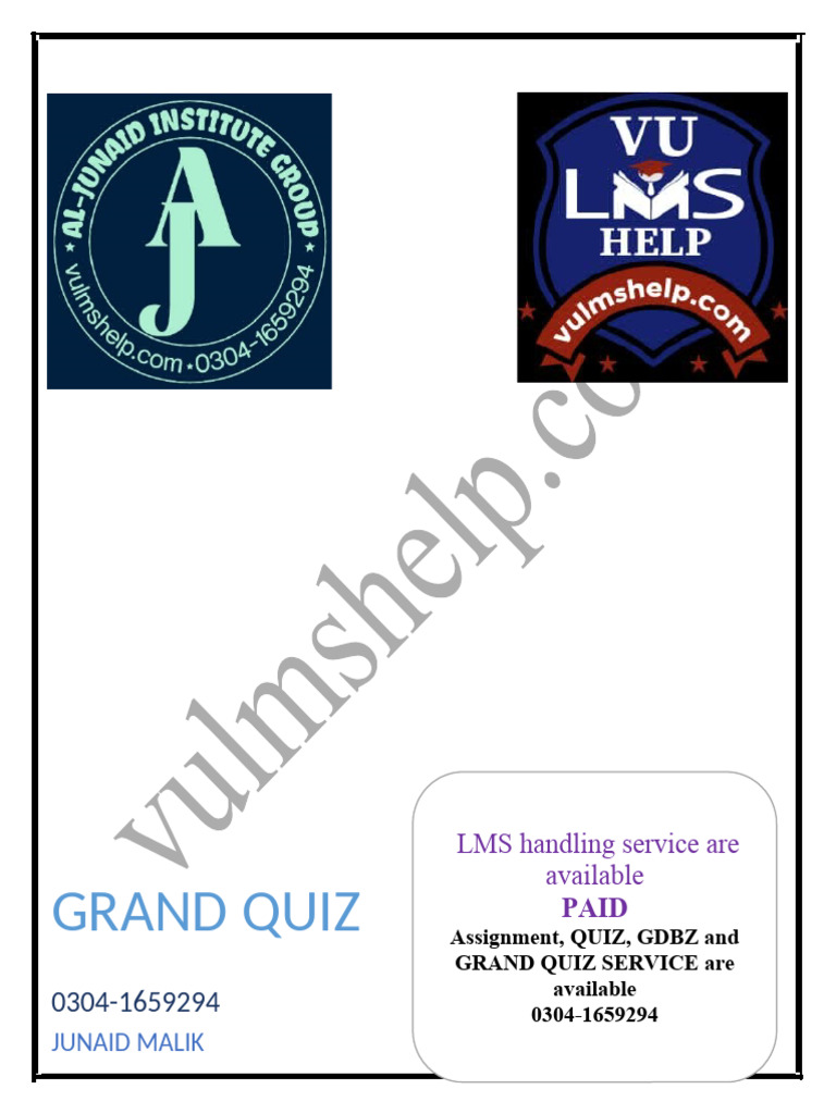 CS401 Grand Quiz by Junaid | PDF | Pointer (Computer Programming) | Bit CS401 Grand Quiz by Junaid | PDF | Pointer (Computer Programming) | Bit