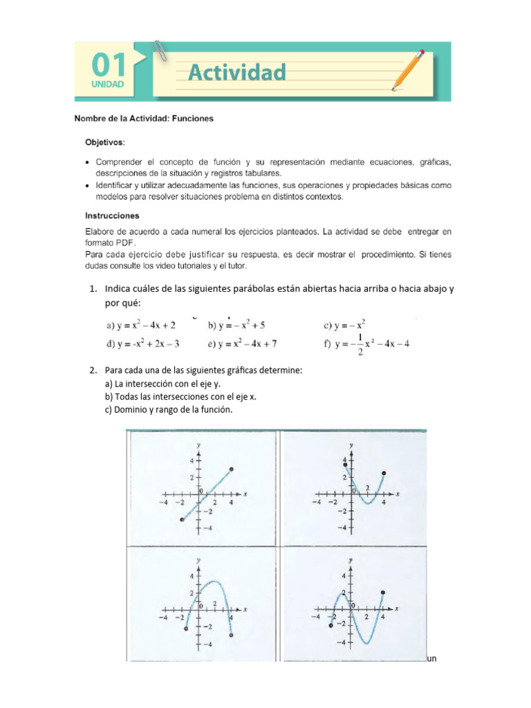 Taller Unidad 2 Funciones | PDF