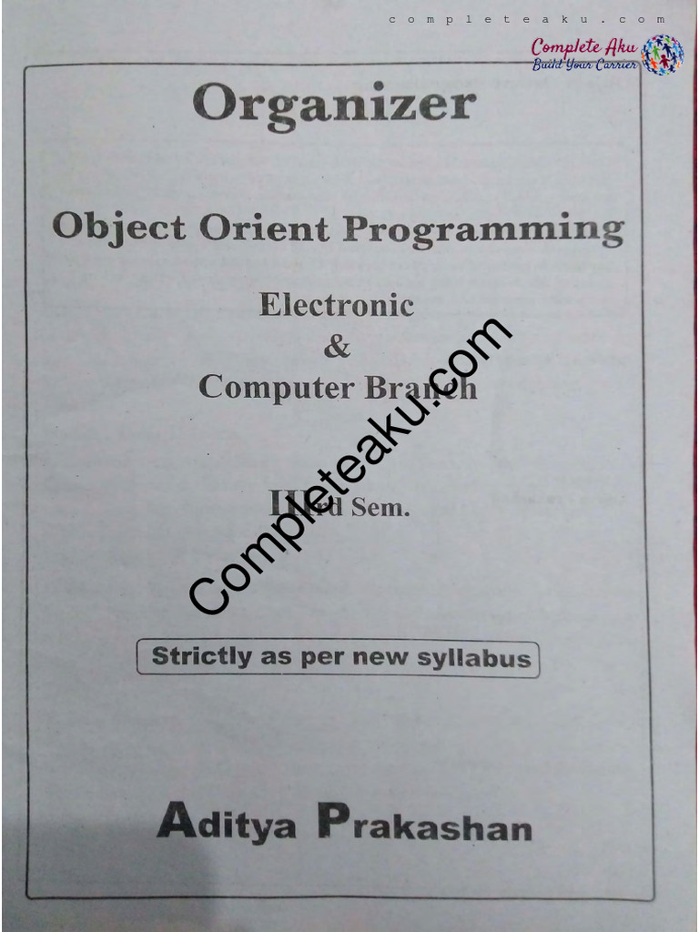 7th Sem Rajnish Raj Object Oriented Programming Language In C ` Pdf 8557