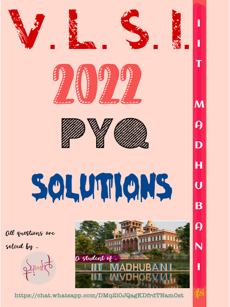Vlsi 2022 Pyq Solutions | Download Free PDF | Mosfet | Field Effect Transistor