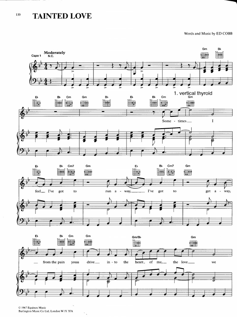 Tainted Love Sheet Music | PDF