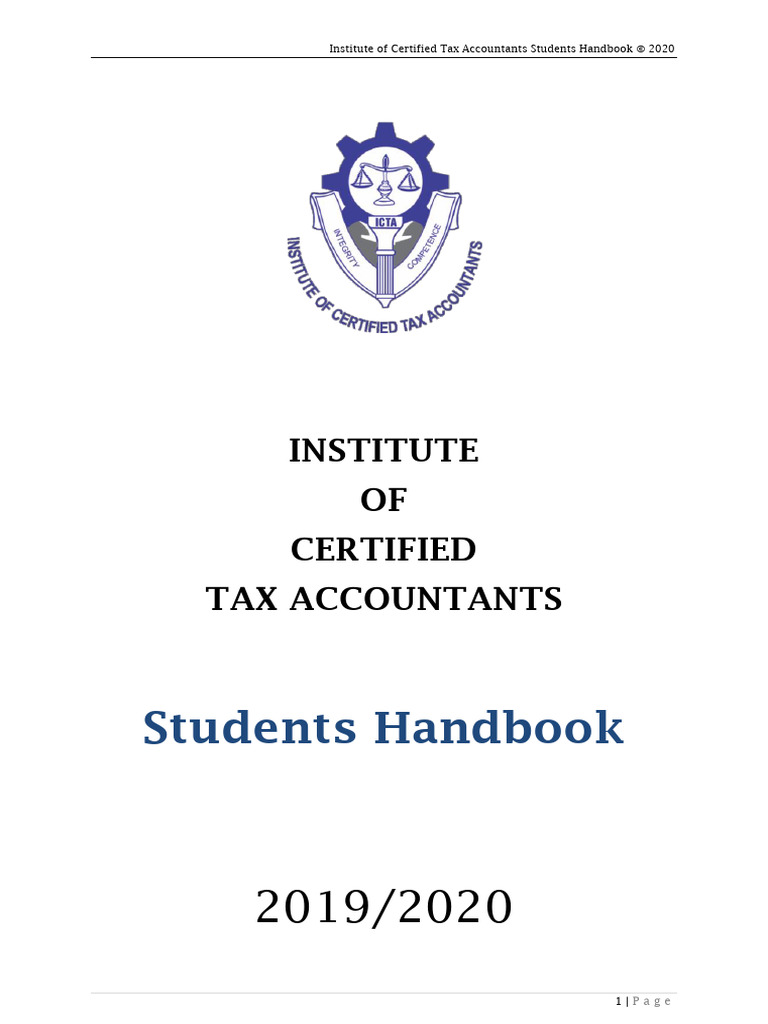 ICTA Students Information Handbook (2019-2020) | PDF | Accountant | Taxes
