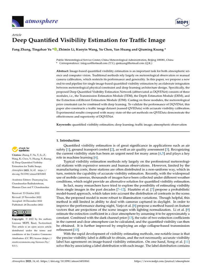 Deep Quantified Visibility Estimation | PDF | Deep Learning | Artificial Neural Network