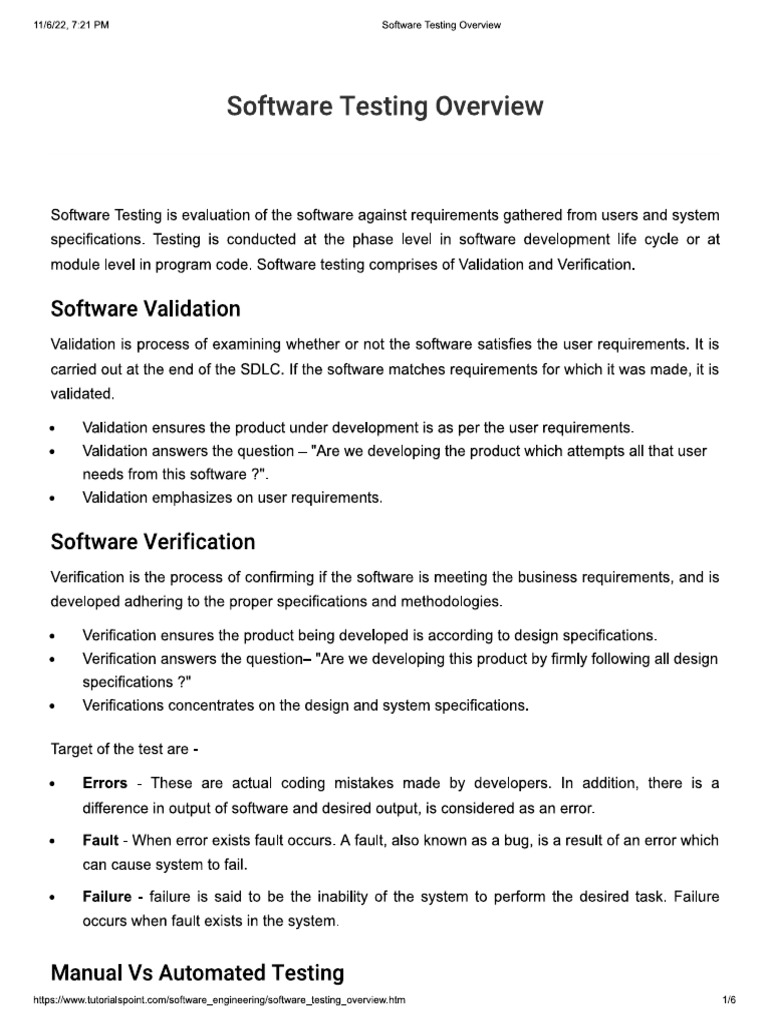 Software Testing | PDF Software Testing | PDF
