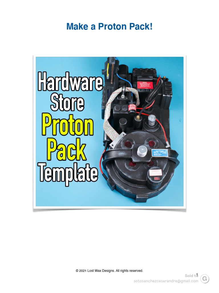 Proton Pack Final | PDF | Pipe (Fluid Conveyance) | Knife